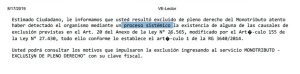 Exclusión del monotributo - CPN Gustavo Rojas